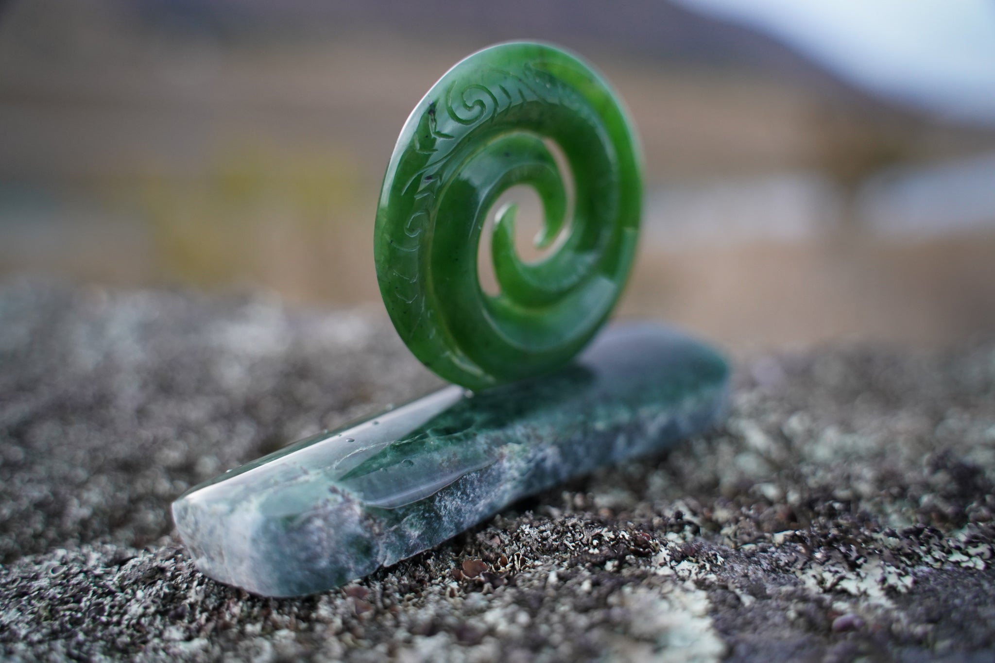 Greenstone Ornaments On Base | Arrowtown Stonework