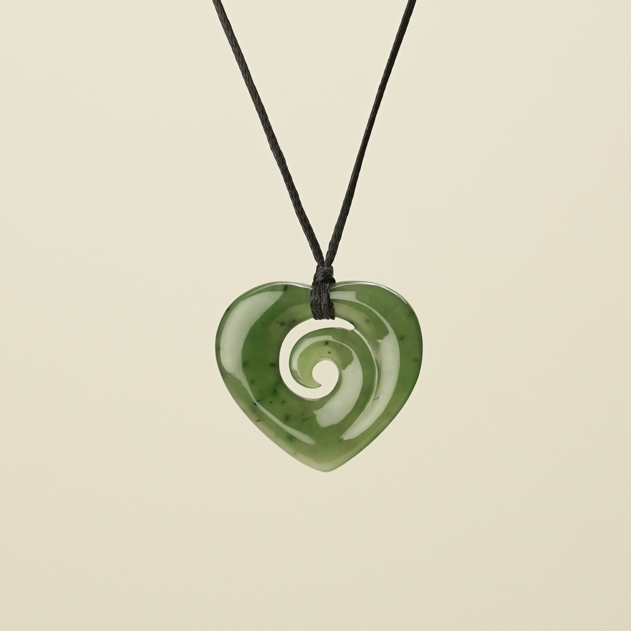 Heart Koru Medium Pendant – Arrowtown Stonework